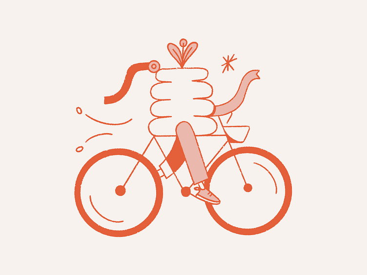 Coffee Riding Bicycle by Emily Melling on Dribbble