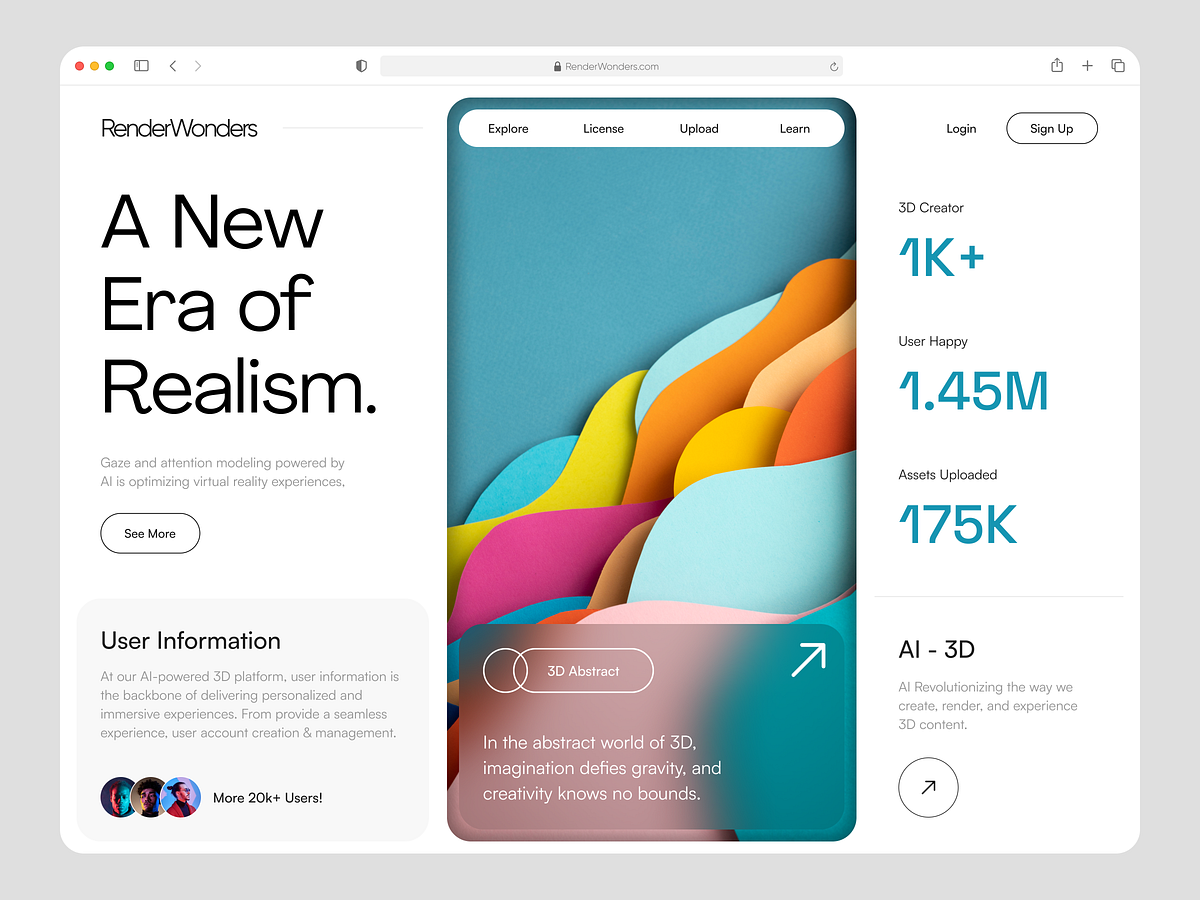 RenderWonders - 3D Rendering Platform by Hatypo Studio on Dribbble