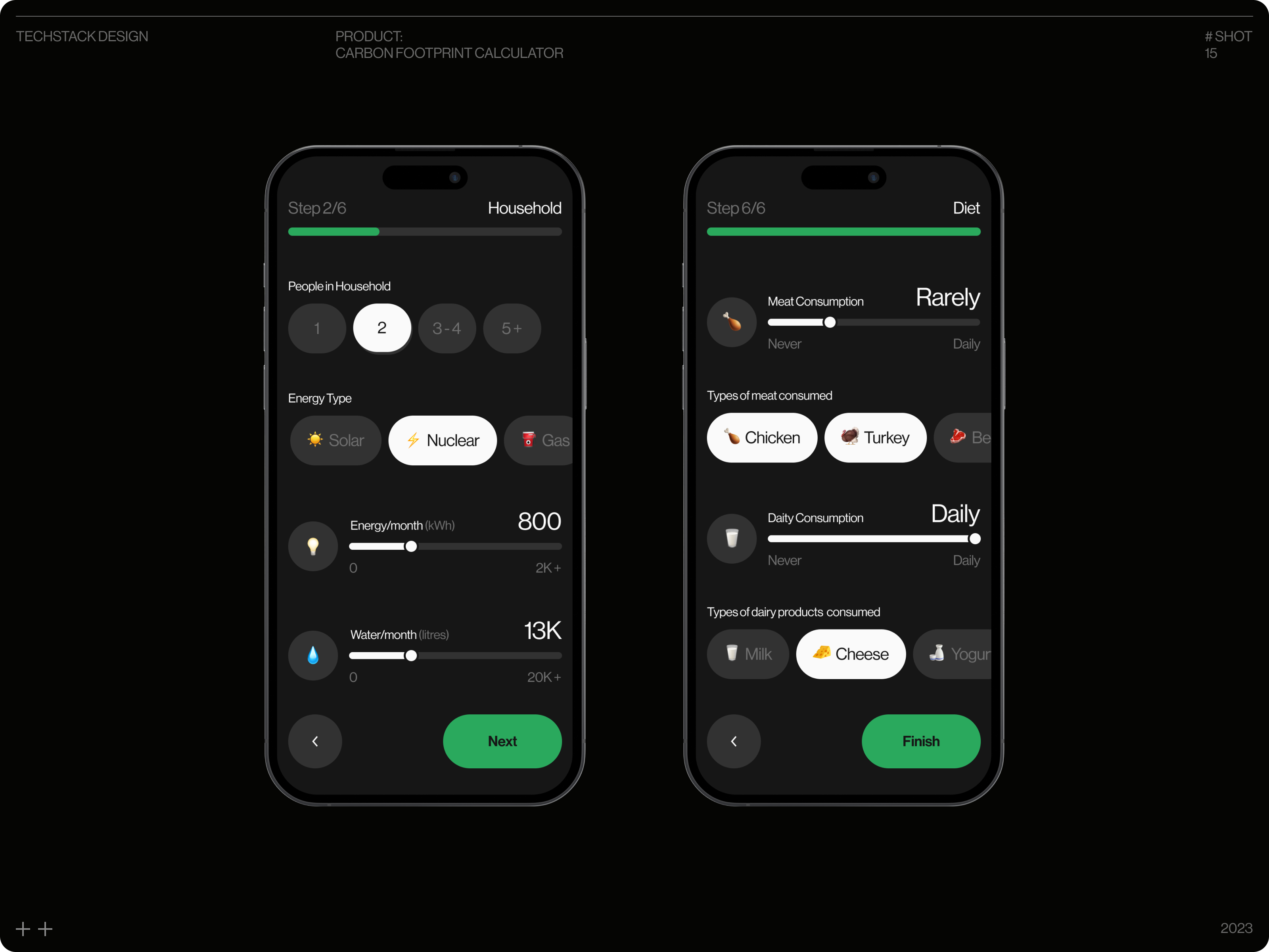 Carbon Footprint Calculator by Elisabeth (M) on Dribbble