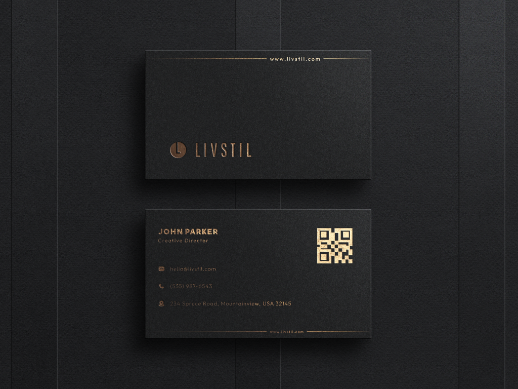 LIVSTIL eCommerce Business Card Design by Skystis Infotech on Dribbble