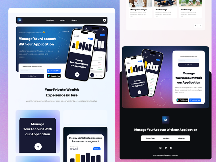 Landing Introducing application by Mohammad Mohammadpoor on Dribbble