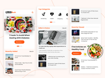Mobile Blog Landing Page by Rozario Dsouza on Dribbble