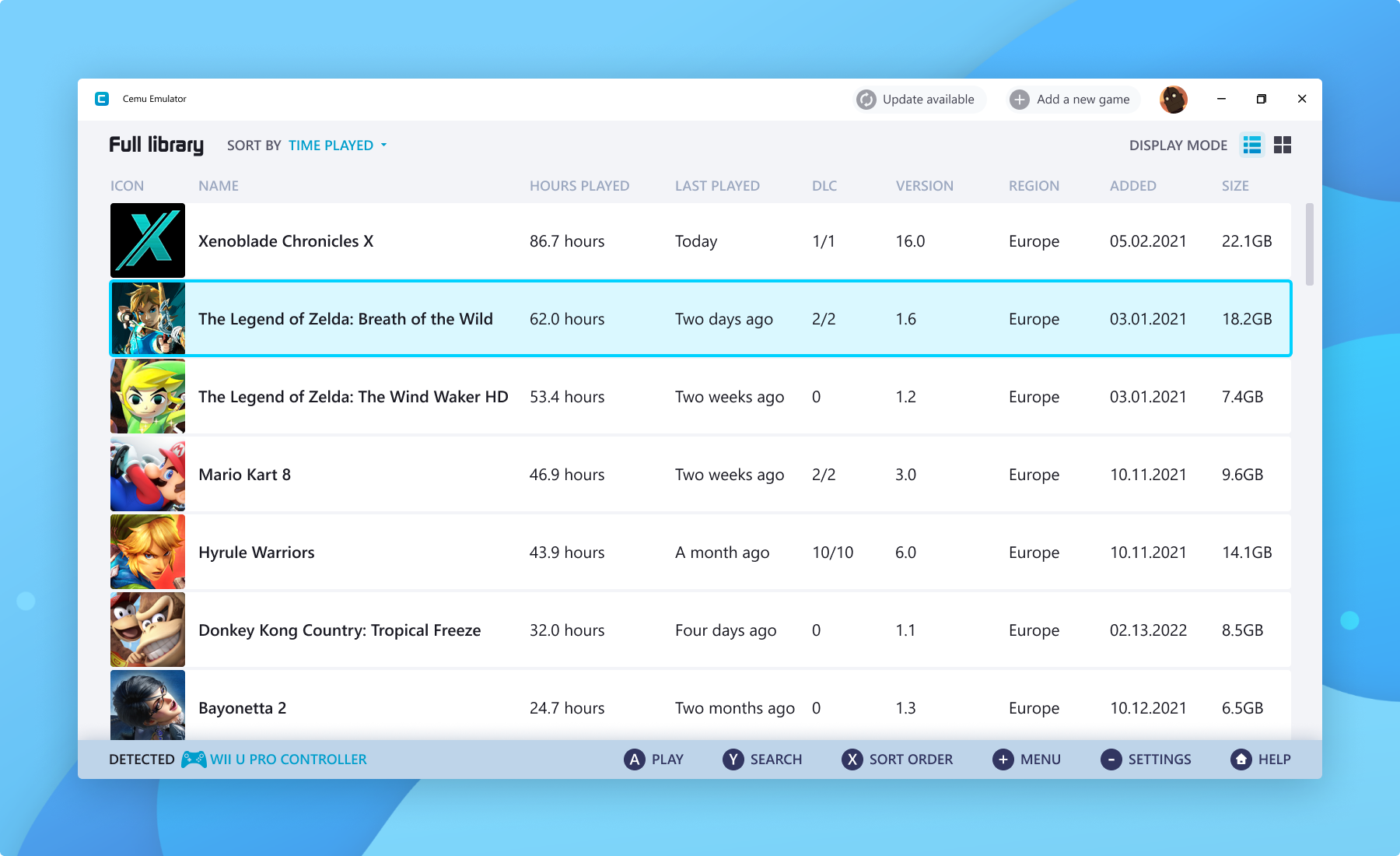 CEMU Emulator UI Redesign by Loïc Jooris on Dribbble
