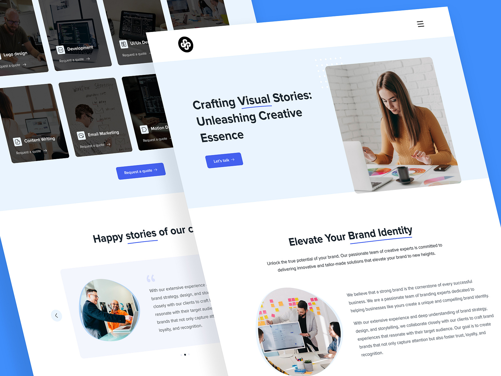 Creative agency UI UX landing page design - Figma template by UX ...