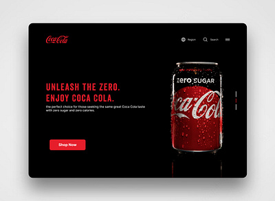 Coca Cola landing page by Masud Ashrafi on Dribbble