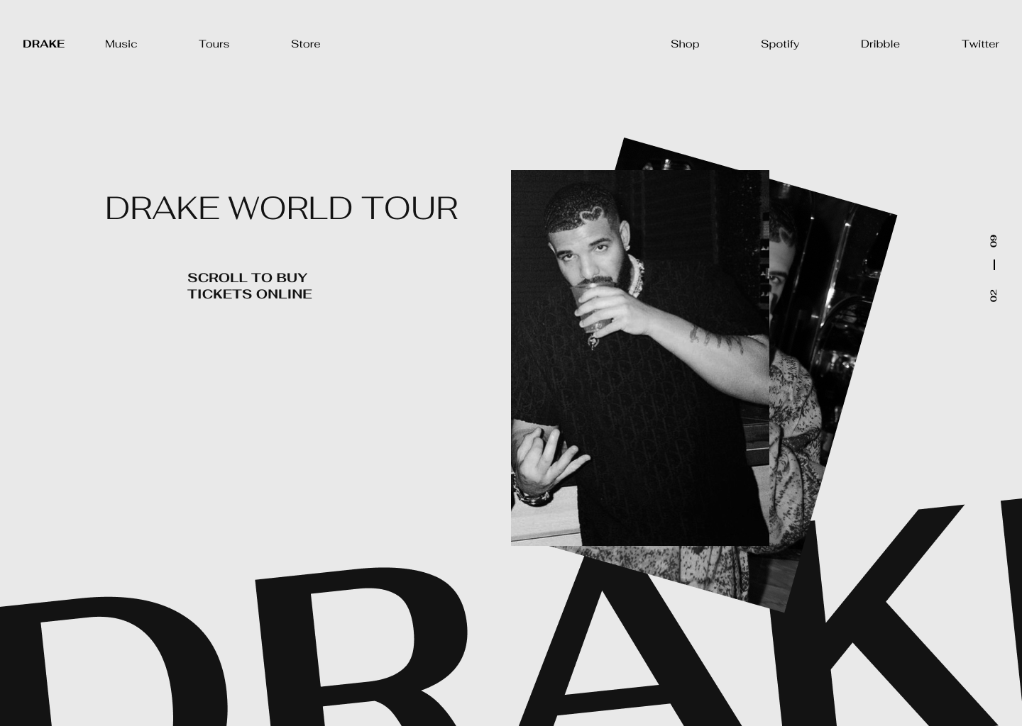 Drake World Tour Web Design by Aun Khan on Dribbble