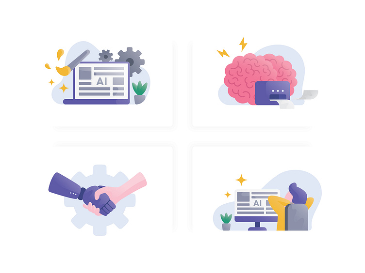 Artificial Intelligence Illustration by Dewanata Visuals on Dribbble