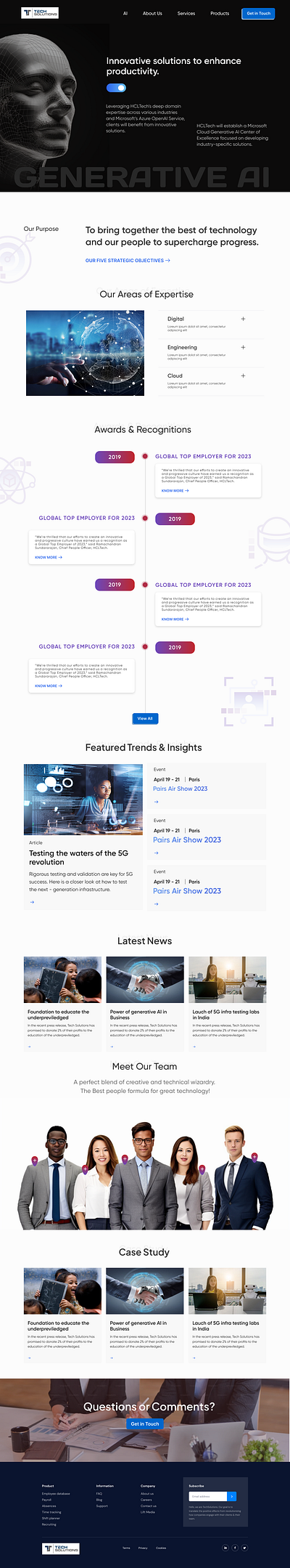 Tech Landing Screen - UI Design by Reshma Lokanathan on Dribbble