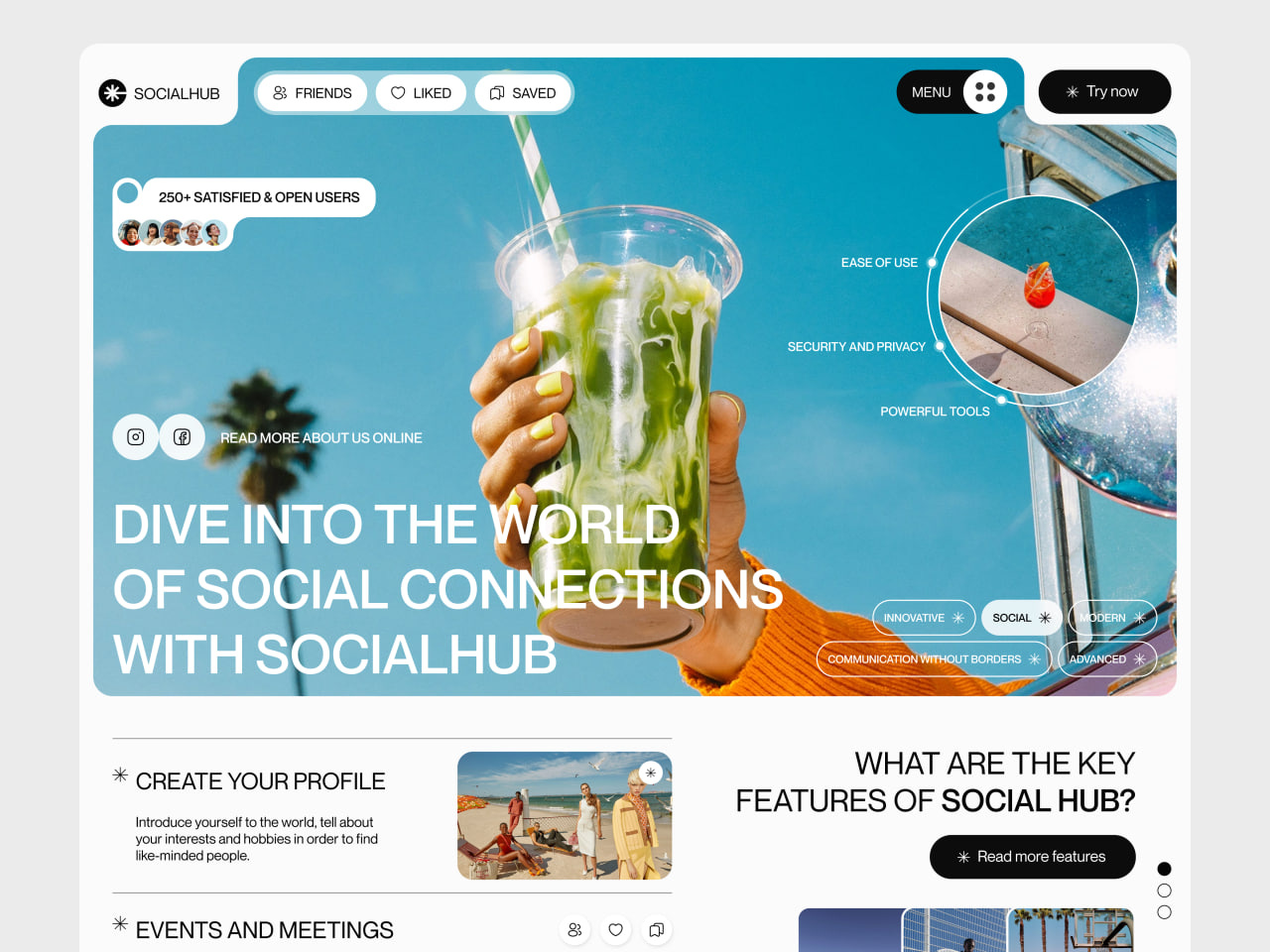 SocialHub - Social Networking Platform by Sam Halpert for Awsmd on Dribbble