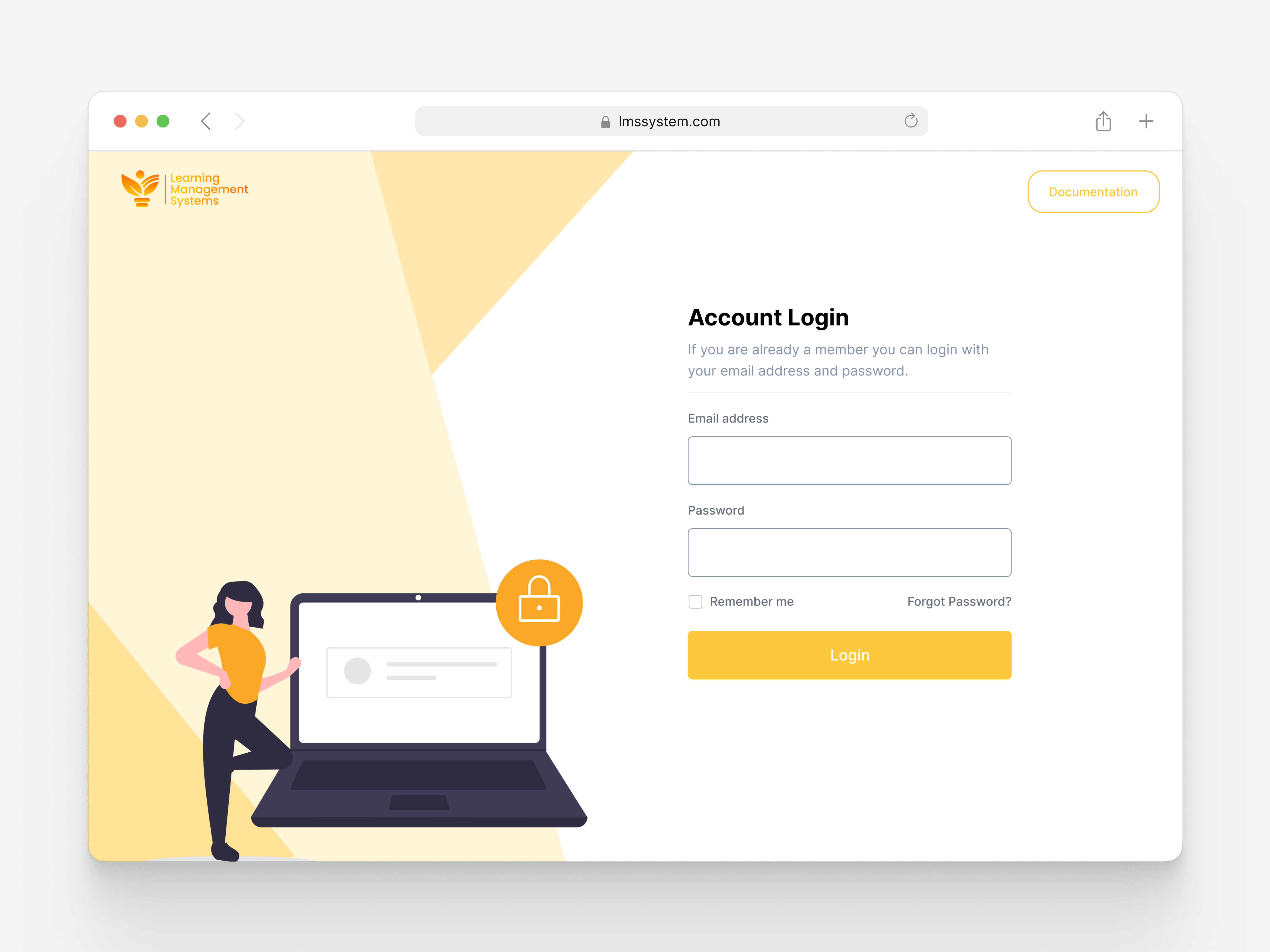 LMS - Login Page by Laxaar on Dribbble