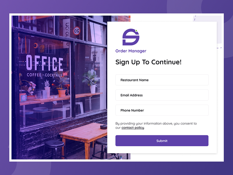 Swiftserve Restaurant by Trupti Mandani on Dribbble