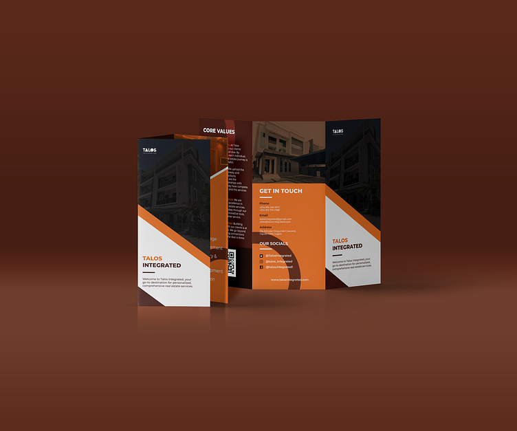 Brochure Design for Talos Integrated a Real Estate Business by Francis Bako on Dribbble