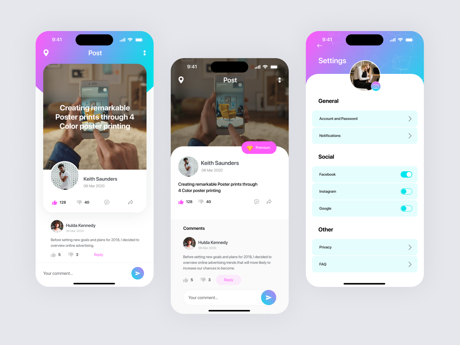 Social Network - Mobile App by uixdesignacademy on Dribbble