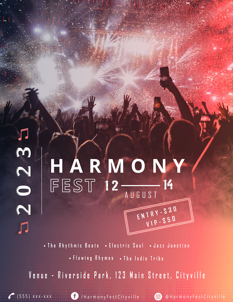 Harmony Fest 2023 - A Celebration of Music, Art, and Togethernes by Nikhil Pandey on Dribbble
