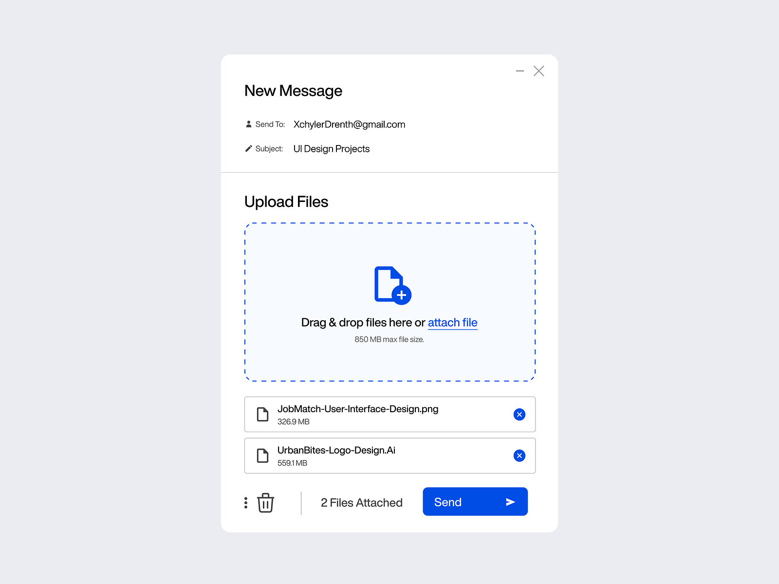 Upload Files UI by Xchyler Drenth on Dribbble