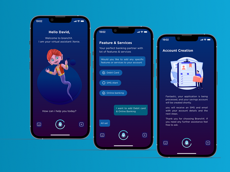 Branch X - Ai voice chat bot by Visakh Kumar on Dribbble