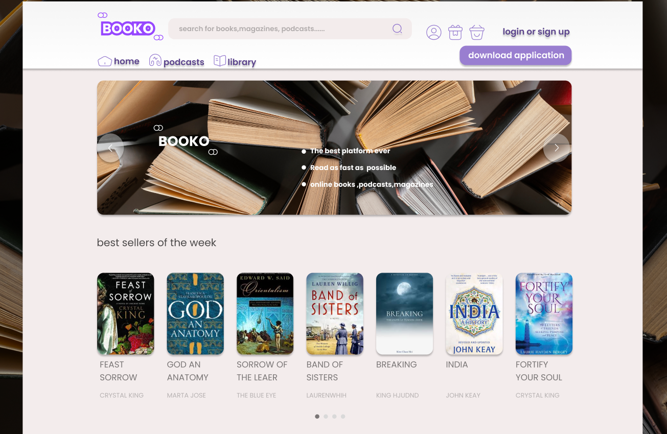 BOOKO- a book shop website by Yasna Reyhani on Dribbble