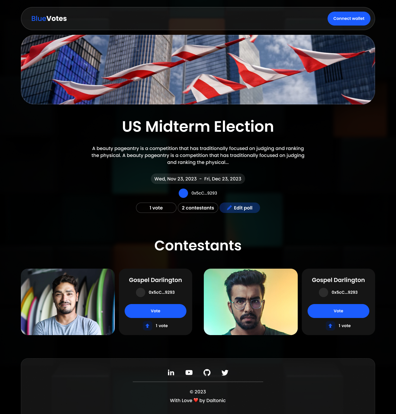 Decentralized Voting/Polling Website by Oserefemhen Ativie on Dribbble