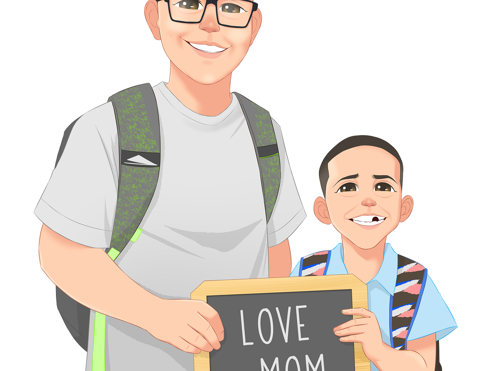Brother by Papa Bear Illustration on Dribbble