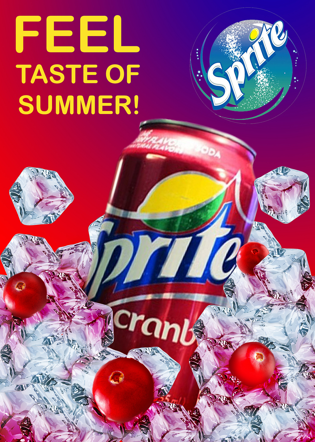 Ad redesign for Sprite by Kira Terentieva on Dribbble