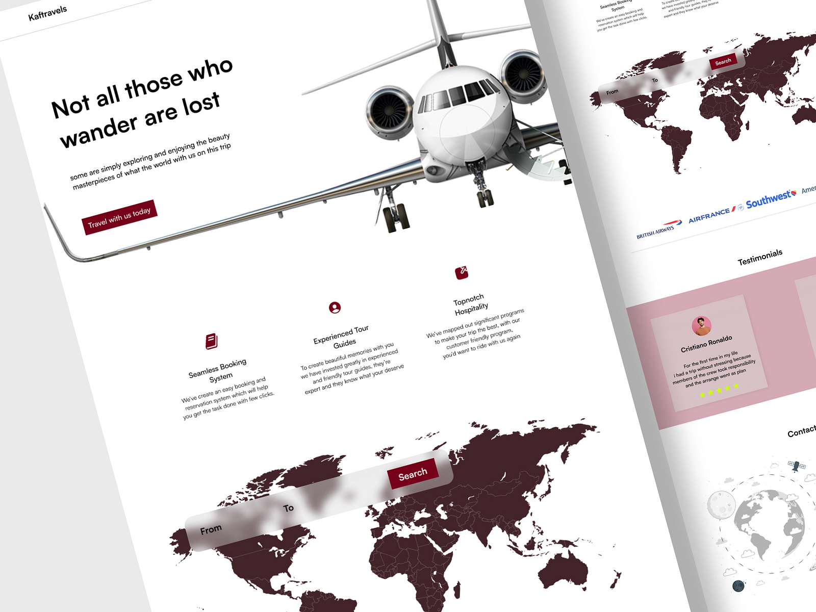 Flight Ticket Booking Website Ui Design by Abiola Babatunde on Dribbble