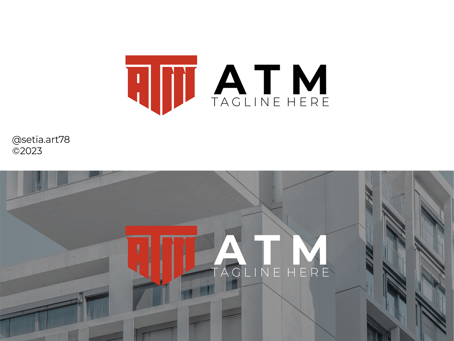 Letter ATM Monogram Logo by Setia_Art on Dribbble