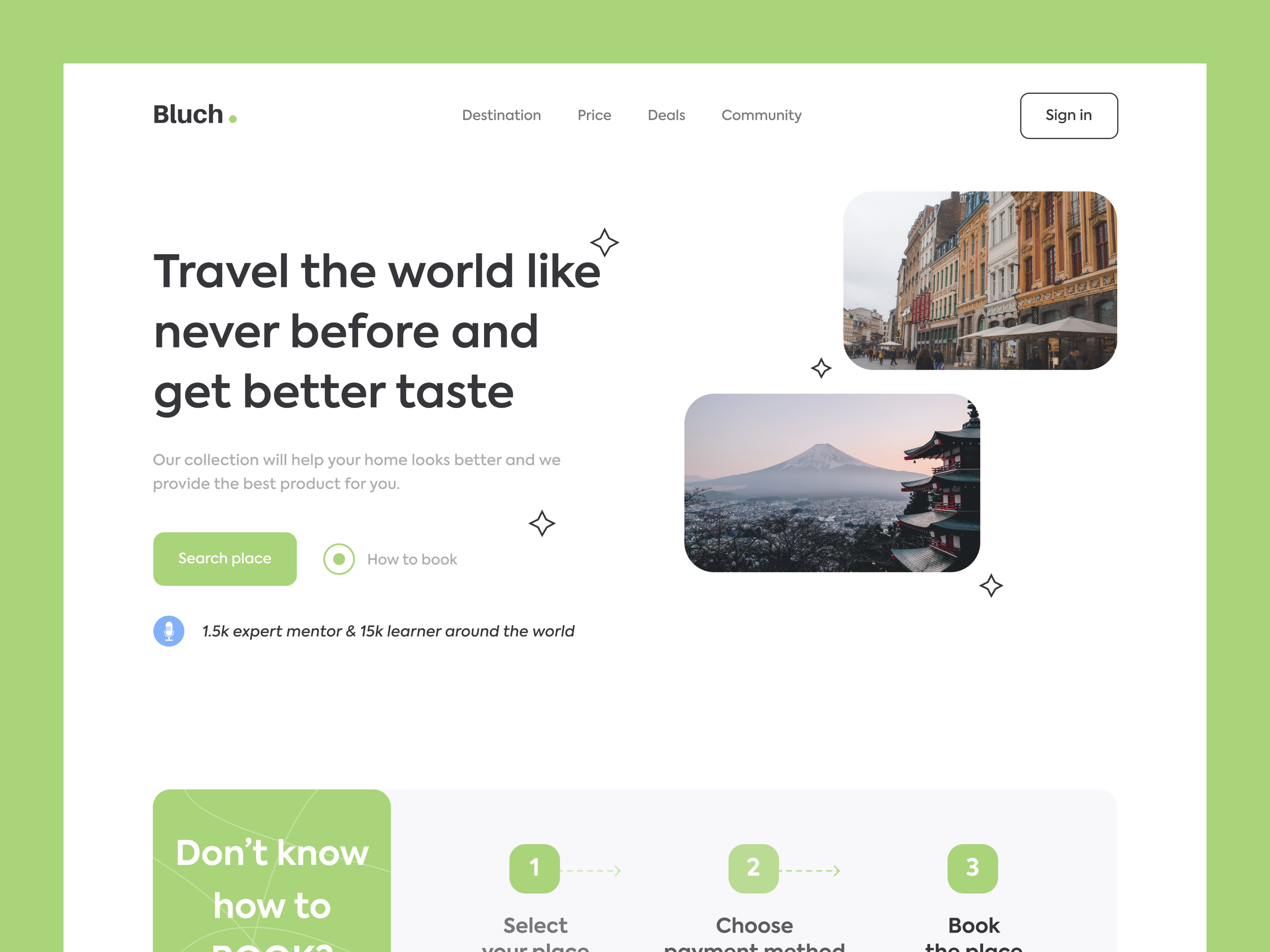 Travel Website Landing Page by Mahid on Dribbble