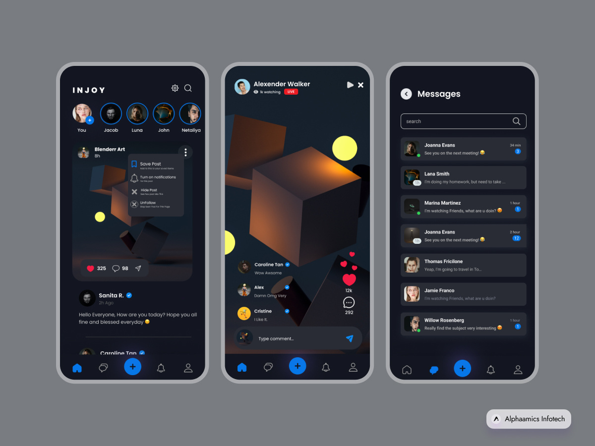 Social Media Ui Design by Parth Pethani on Dribbble