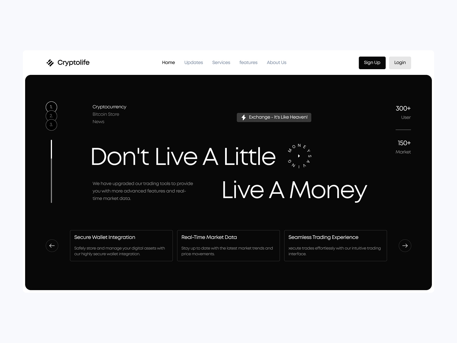 Hero Section - Cryptolife by Nabhan LD for Norch Studio on Dribbble
