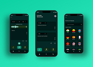 Intuitive Language Translation Assistant : Mobile App UI Design by ...