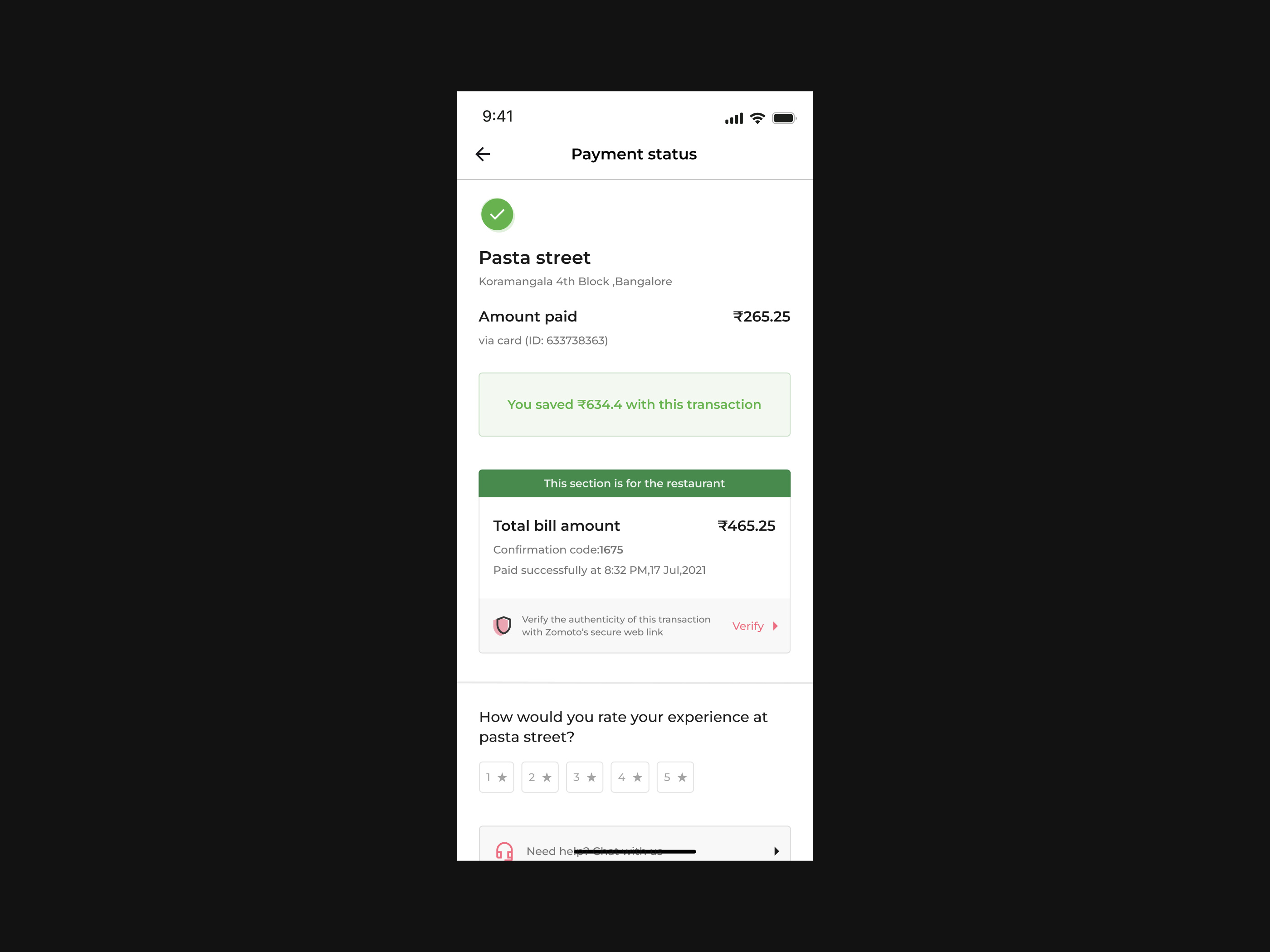 Payment status redesign by Pavithran N on Dribbble