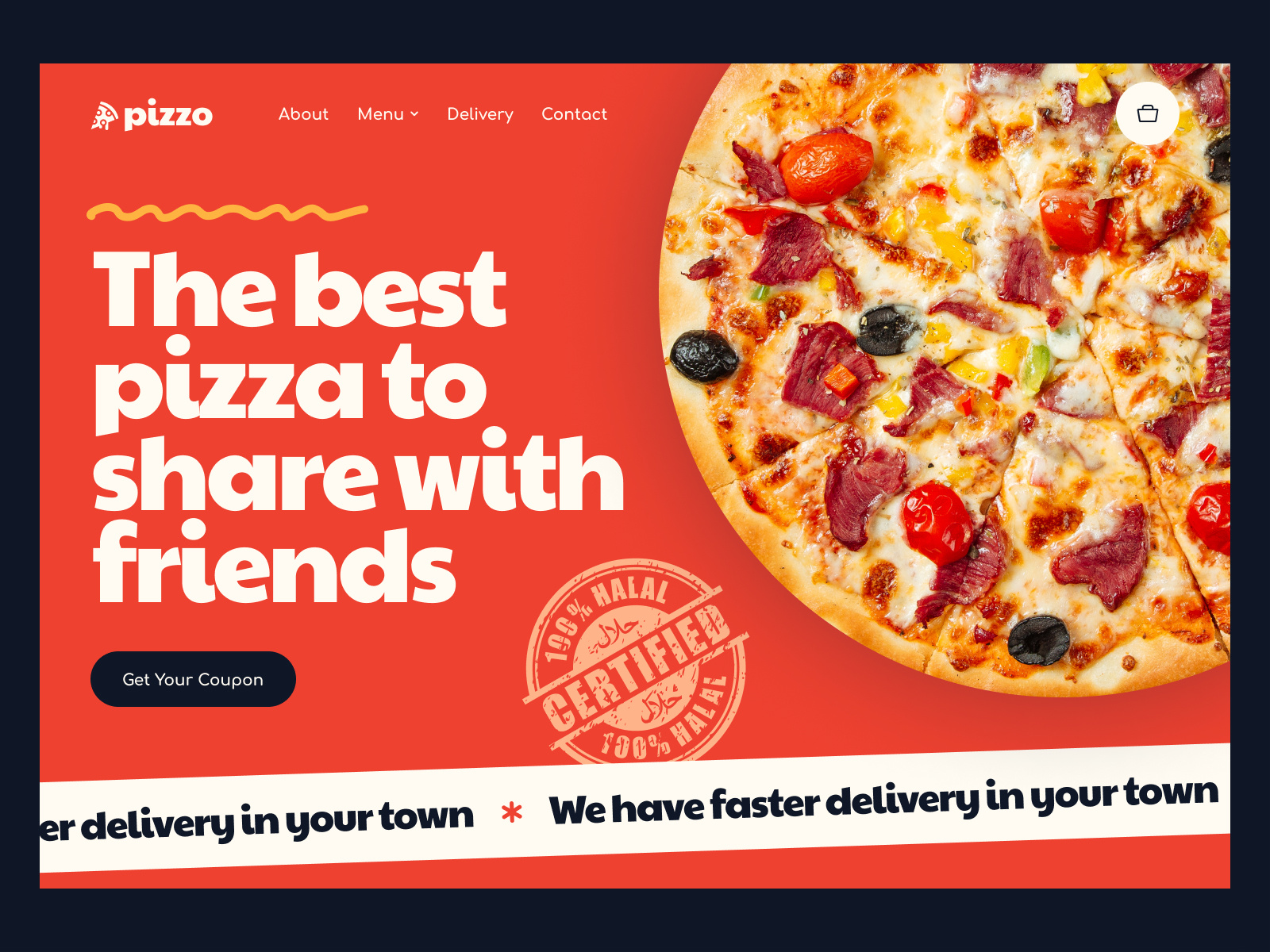 Pizza Restaurant Website Landing Page Design by Md. Shahadat Hussain ...