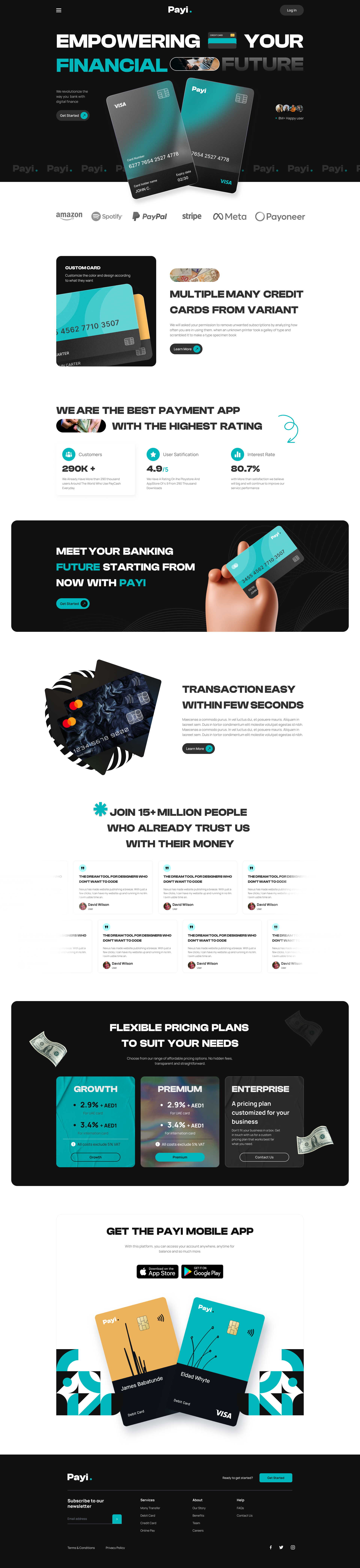 Financial landing page UI Design by Habibur Rahman | UI/UX & Brand ...