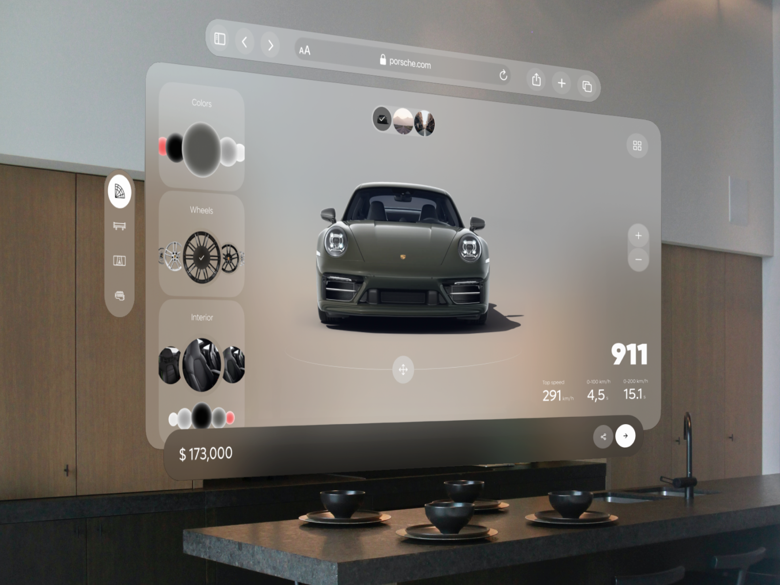 Porsche 911 - Apple Vision Pro Configurator by RonDesignLab ⭐️ on Dribbble