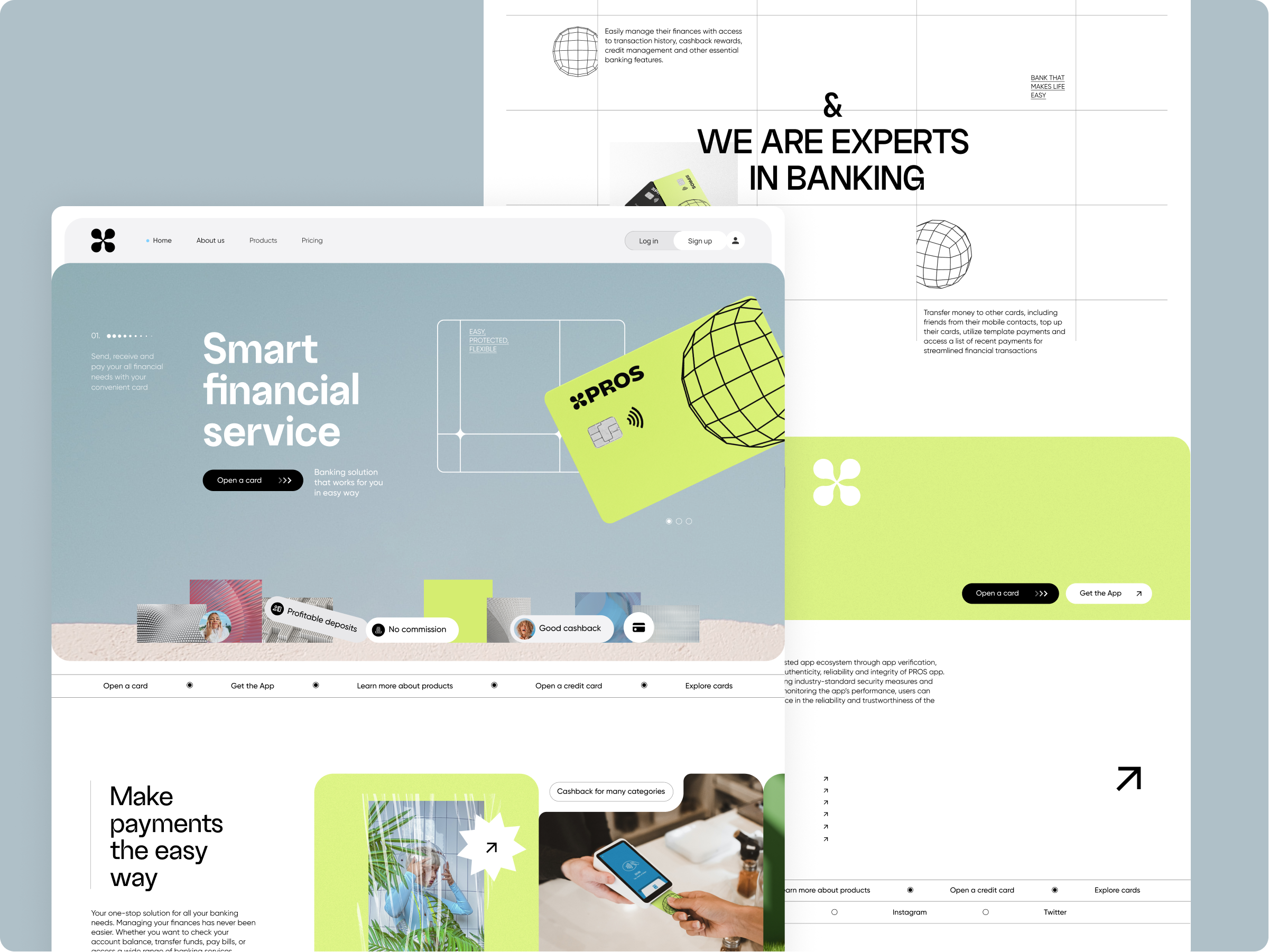 Fintech - Banking Landing Page by Awsmd on Dribbble