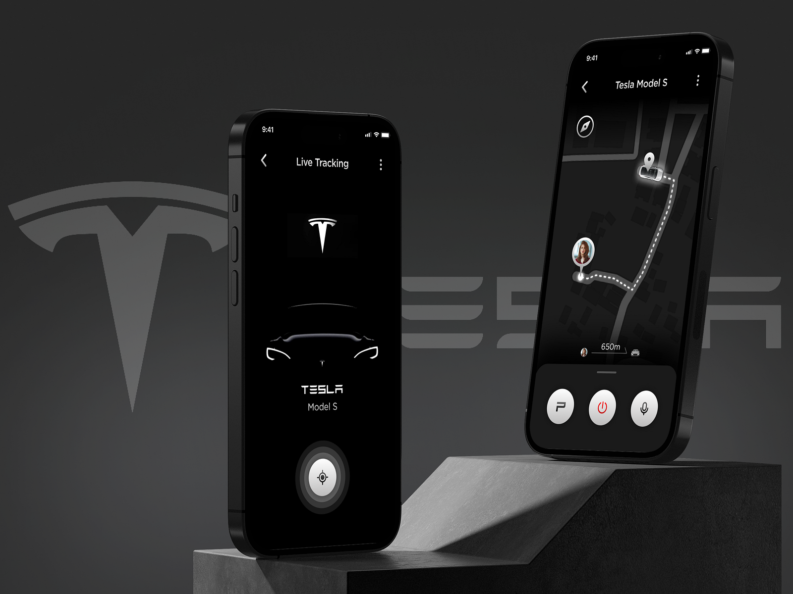 Tesla Mobile App - Location Tracker - UI Design by Subhajit Ghosh on ...