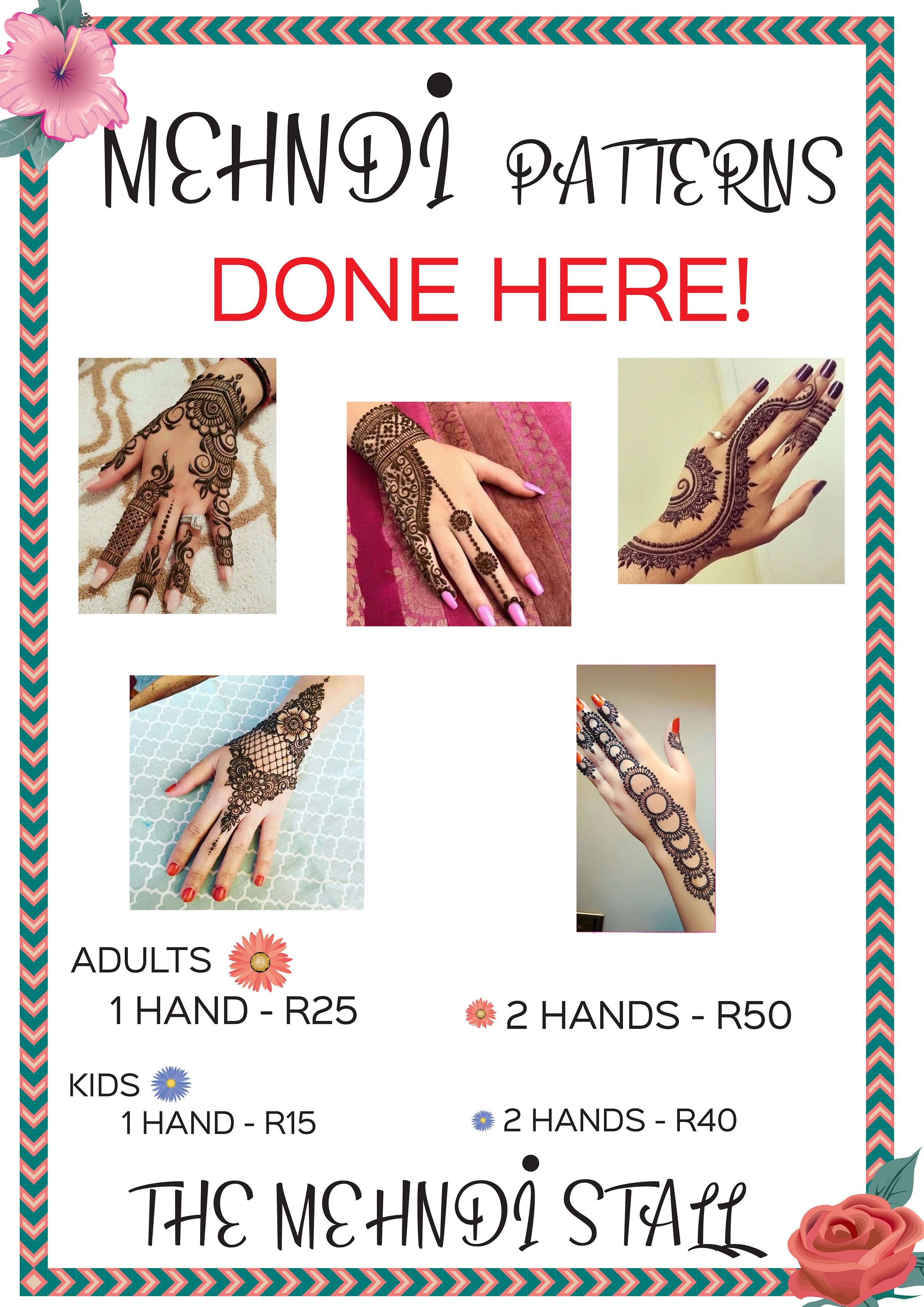 2019 Mehndi Stall Signage by Mogamat Tauriq Majiet on Dribbble