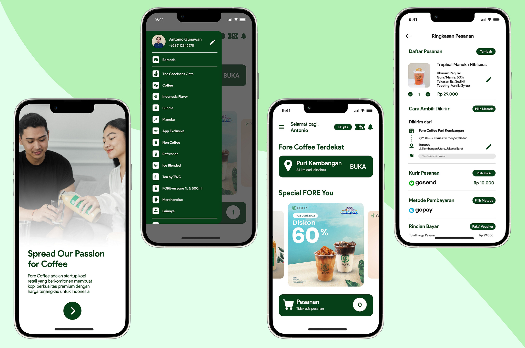 Fore Coffee Apps by Antonio Gunawan on Dribbble