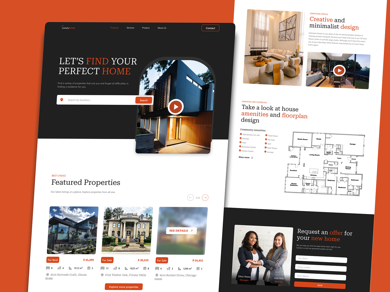 Luxuryestate Real Estate Web Design By Lorena Marilia On Dribbble 