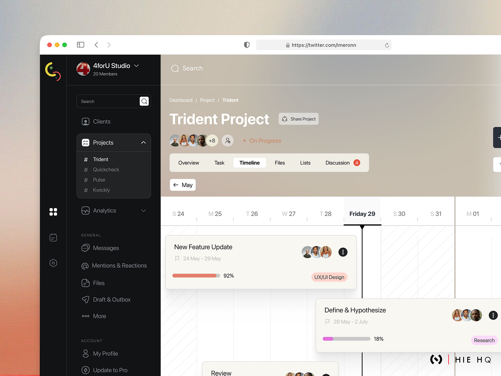 Project Managment Dashboard - Project Timeline by Nishant Thakur for ...