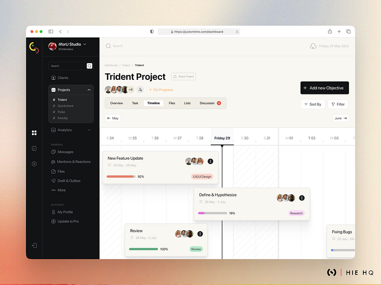 Project Managment Dashboard - Project Timeline by Nishant Thakur for ...