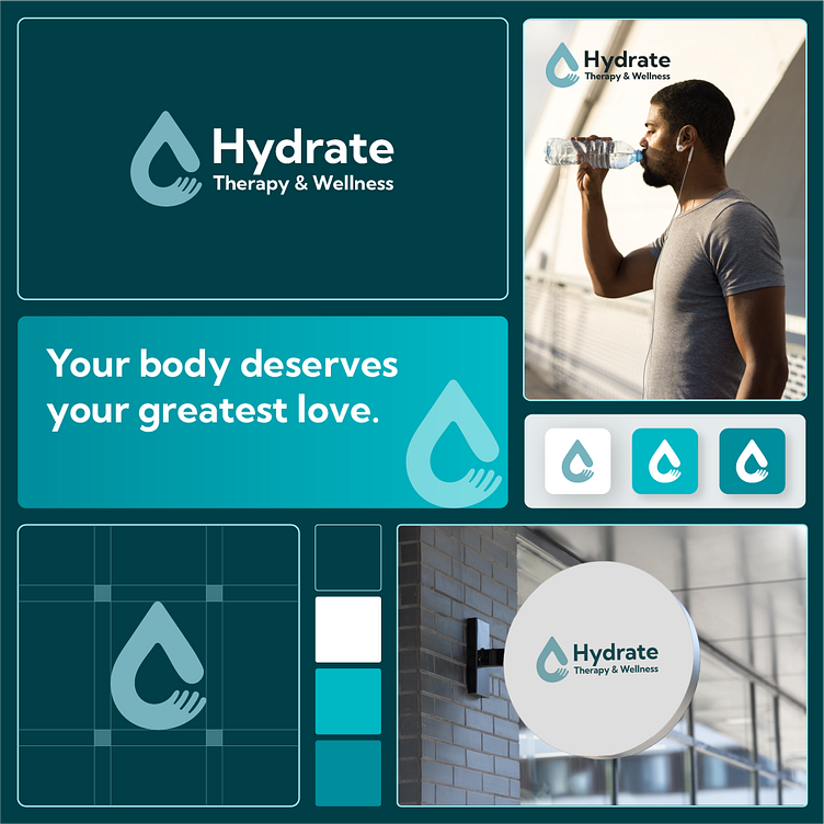 Hydrate - Therapy and Wellness Logo Design by Shiraz Jamal on Dribbble