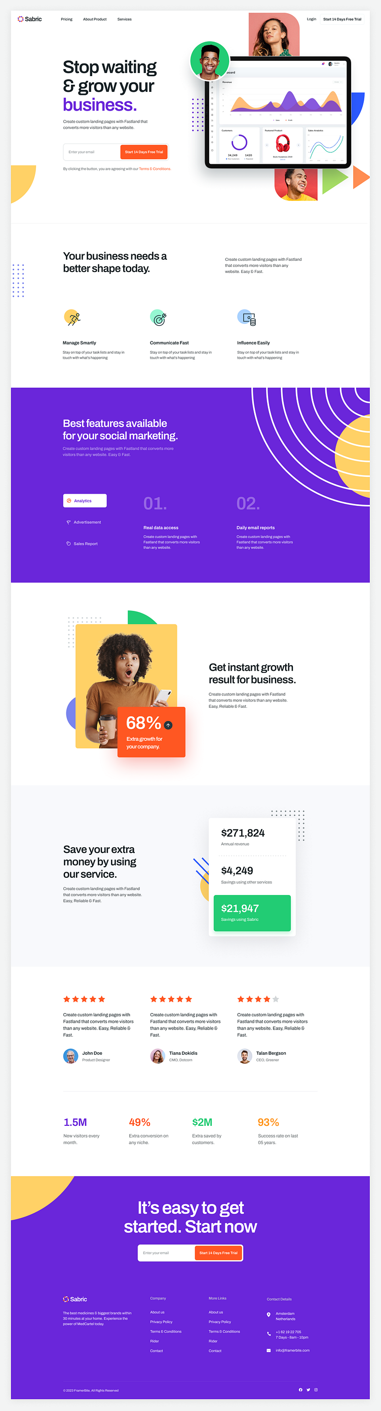 Sabric - SaaS & Startup Framer Template by Farhan Rizvi on Dribbble Sabric - SaaS & Startup Framer Template by Farhan Rizvi on Dribbble