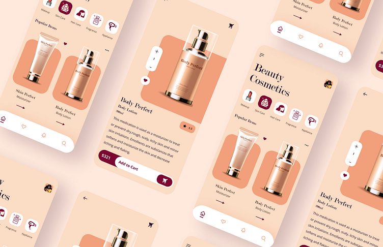 Beauty Cosmetic Mobile App Ui By Basit Oluokun On Dribbble