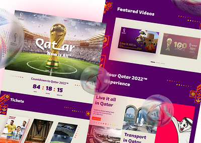 Qatar 2022 landing Page Redesign by basit oluokun on Dribbble