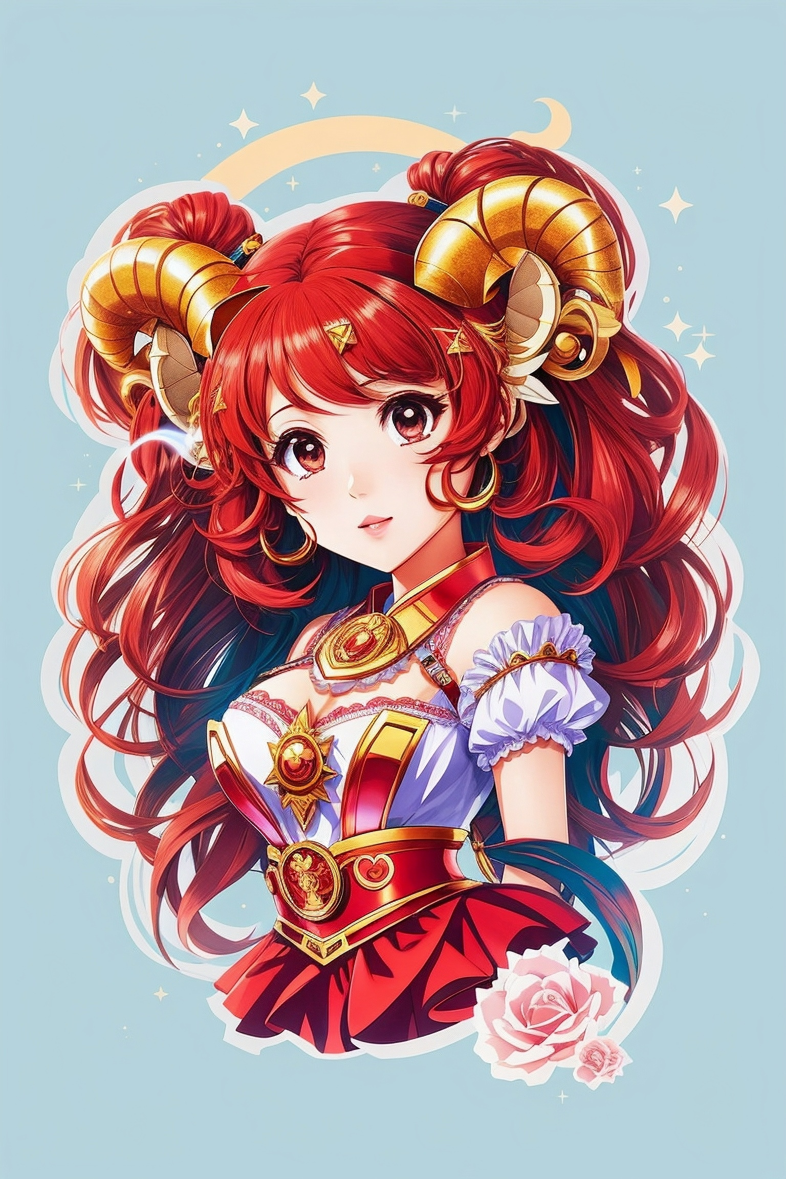Aries Enigma: Mysterious AI Anime Girl Character Artistry by Diki Dwi ...