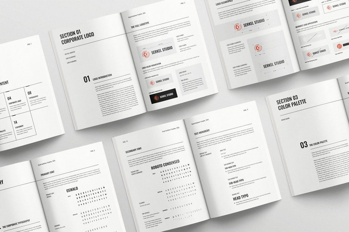 Brand Guidelines Template by InDesign Essence on Dribbble