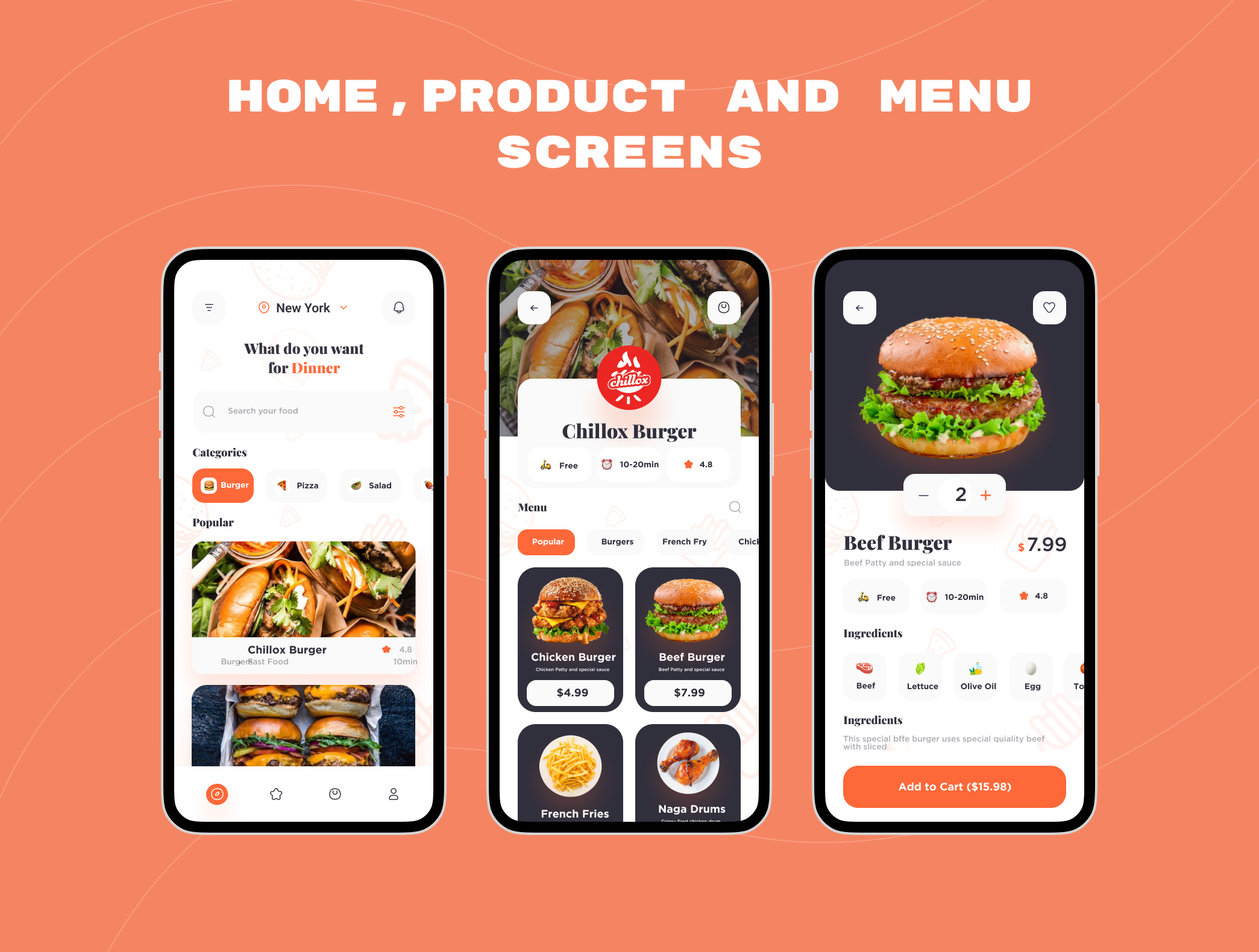 Food App UI Design by Israr Hussain on Dribbble