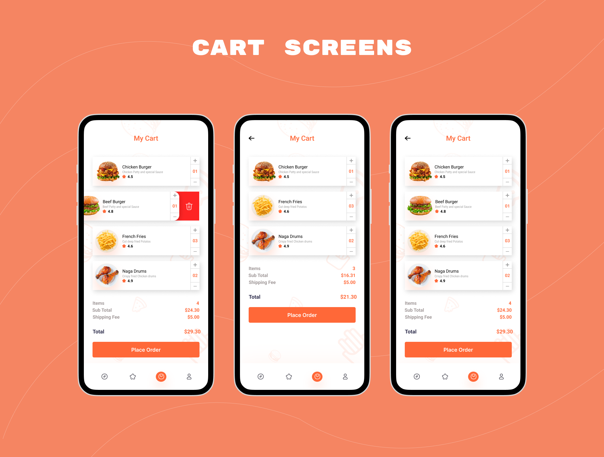 Food App UI Design by Israr Hussain on Dribbble