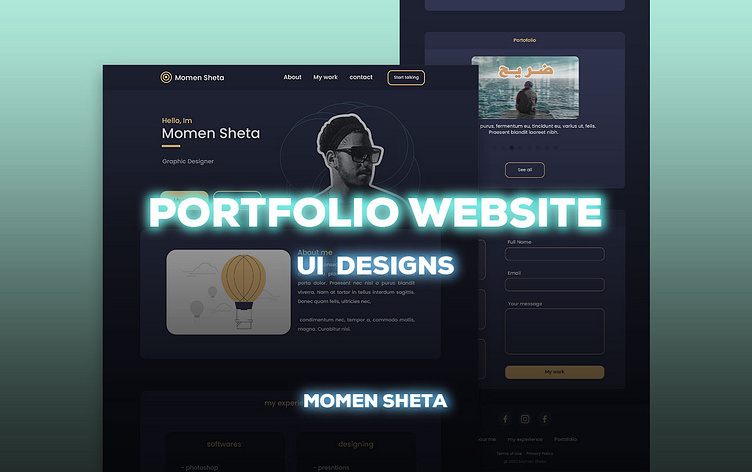 Portfolio Website UI Design by momen Sheta on Dribbble